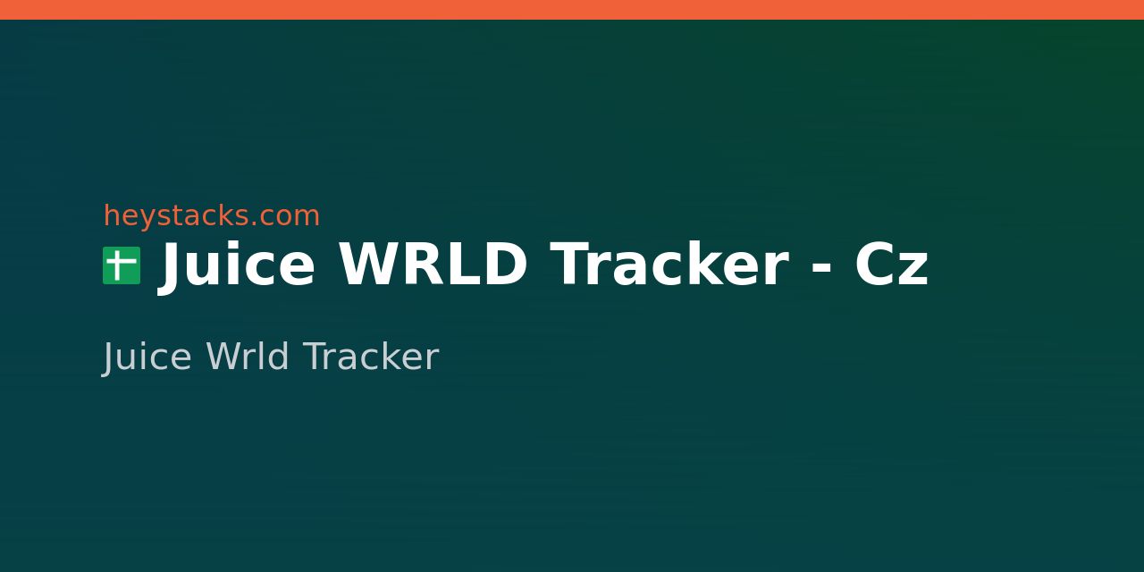 Juice WRLD Tracker - Cz - Heystack
