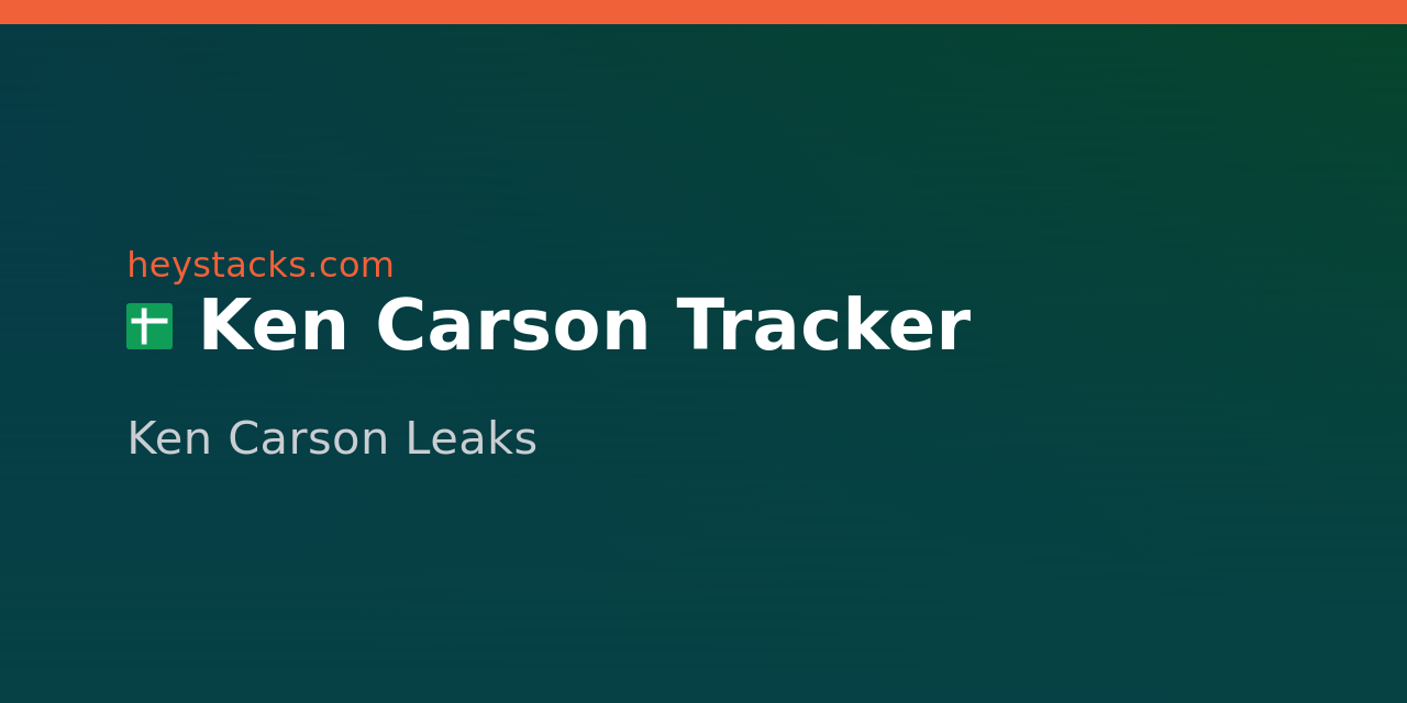Ken Carson Tracker - Heystack
