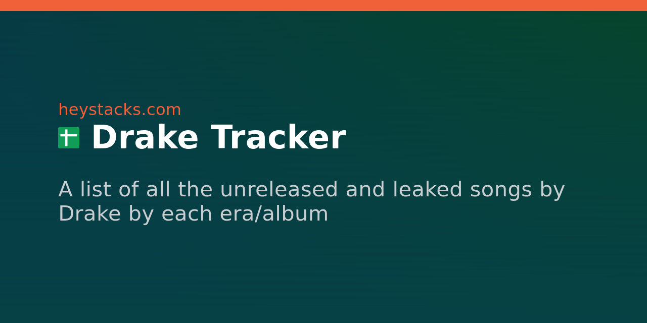 Drake Tracker - Heystack