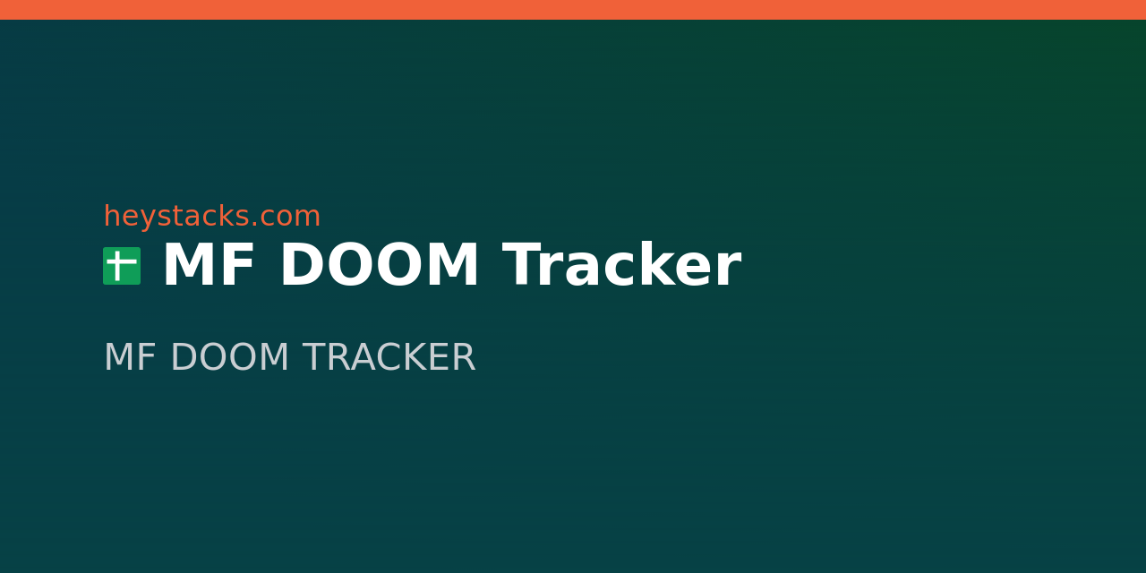 MF DOOM Tracker - Heystack