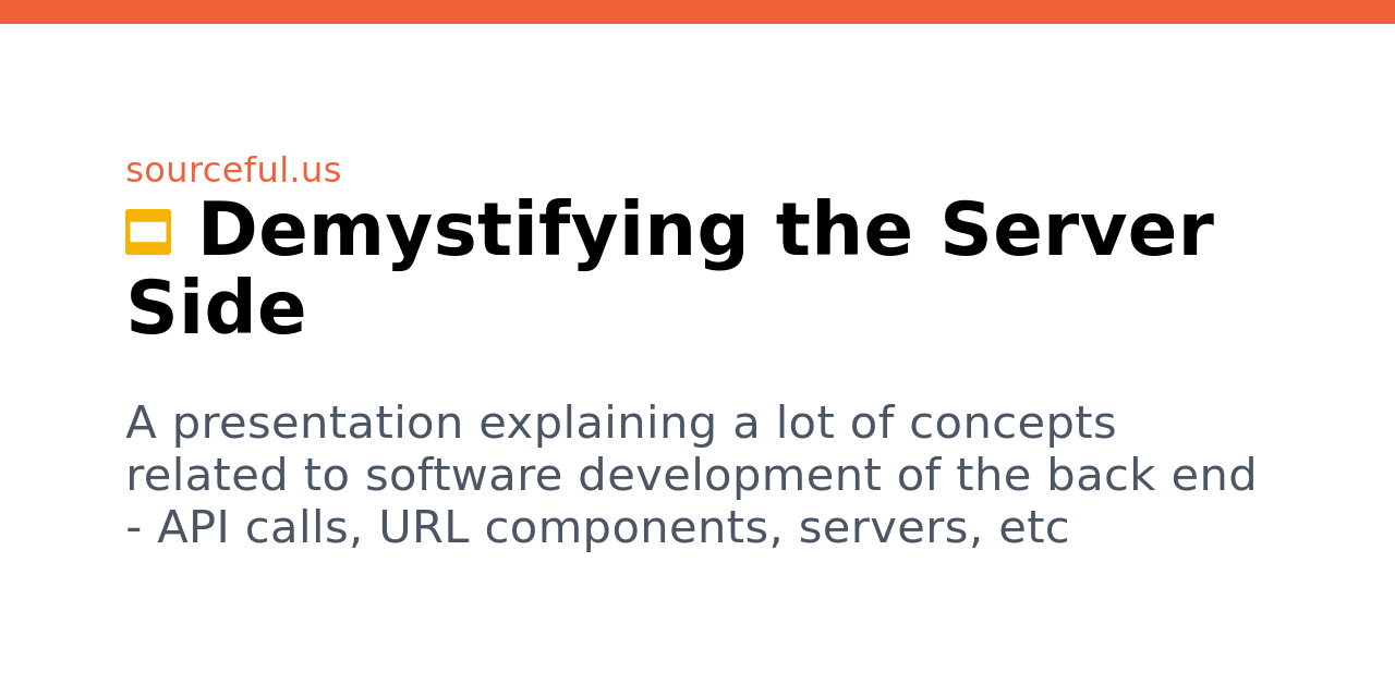 Demystifying the Server Side - Heystack