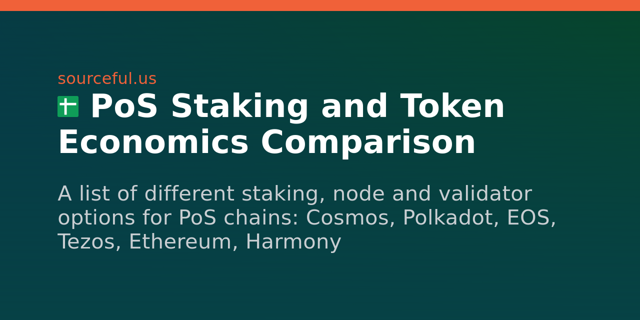 PoS Staking and Token Economics Comparison - Heystack